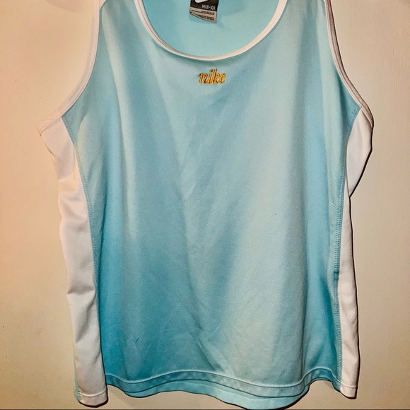 Nike | Tops | Nike Light Blue And White Tank M 8 | Poshmark